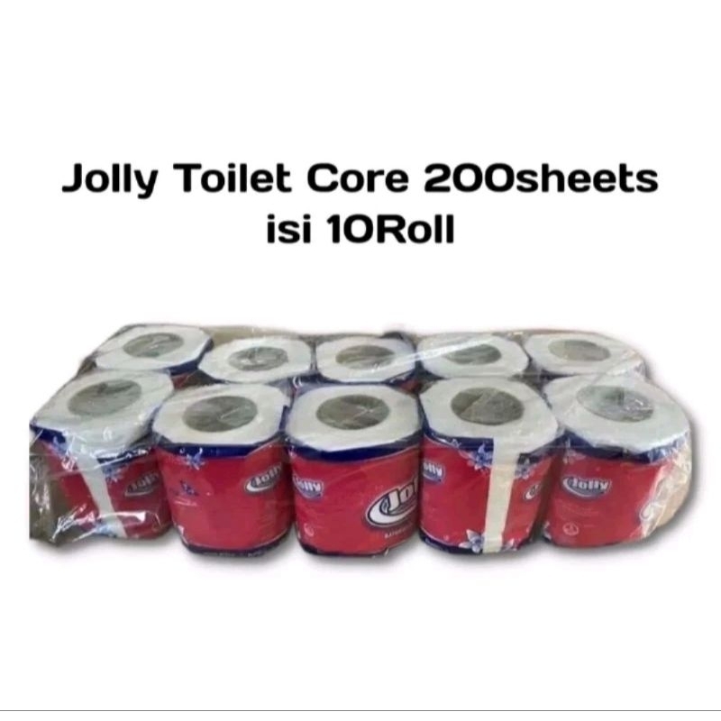 Jual Tissue Jolly toilet core 200 sheet x 10 roll | Shopee Indonesia