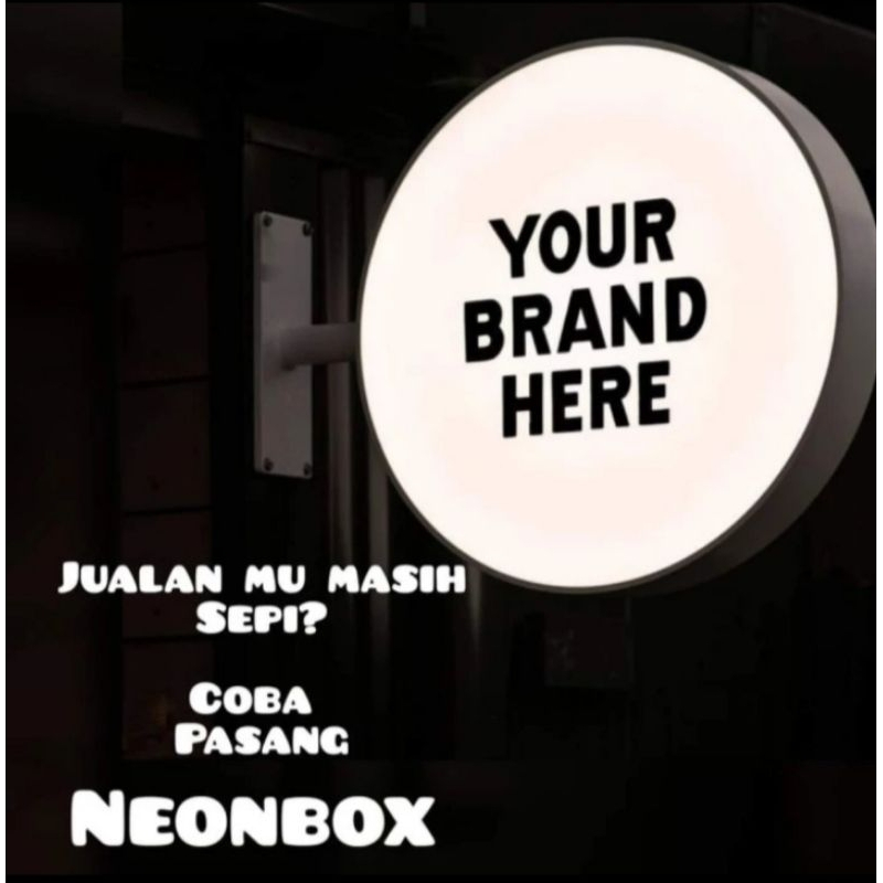 Jual Neon box bulat / papan nama bulat custom | Shopee Indonesia