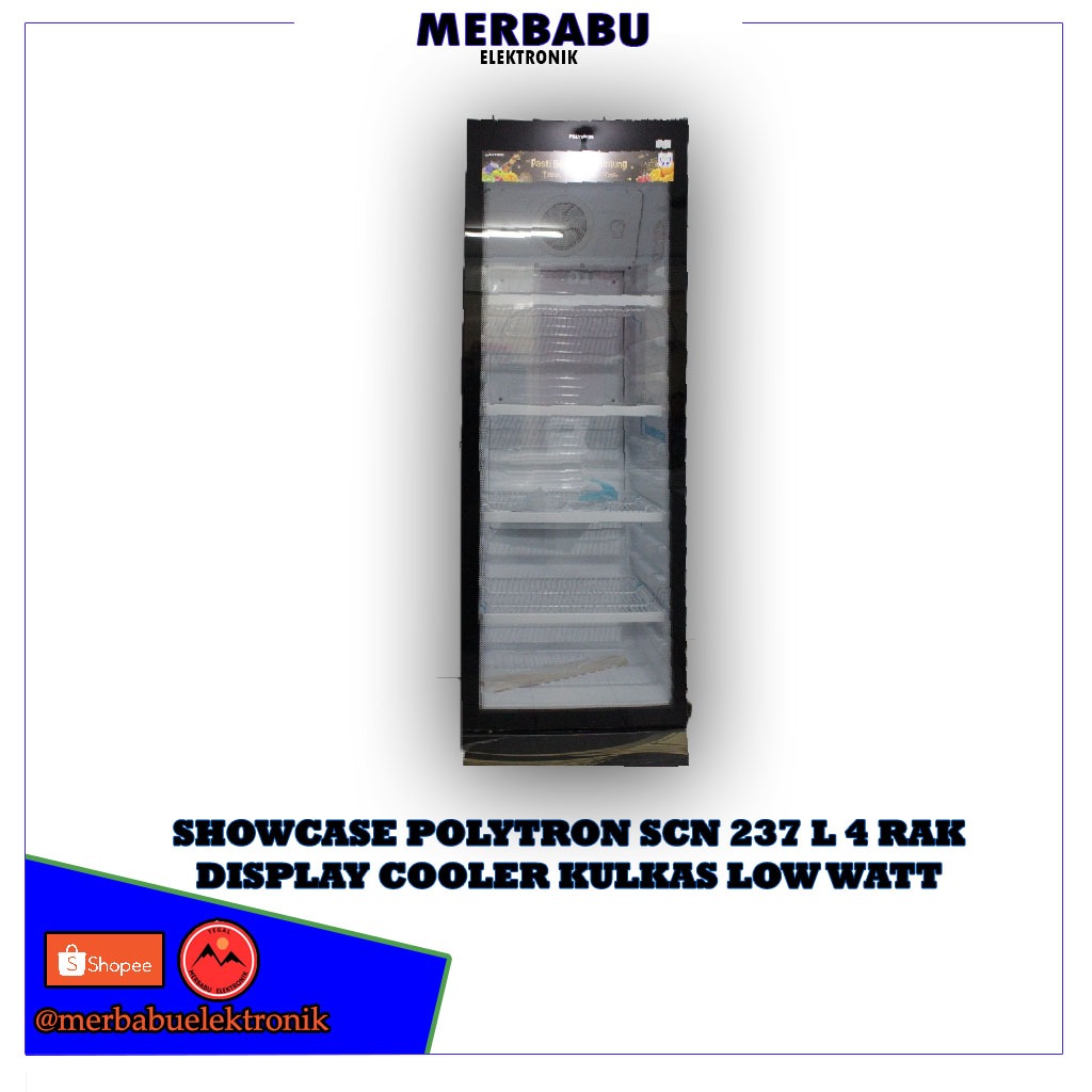 Jual Polytron Showcase SCN-237 4 Rak 261L Display Cooler Low Watt ...