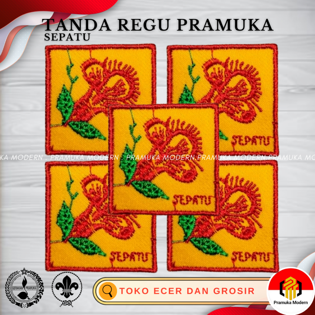 Jual Tanda regu pramuka putri lengkap 30 variasi regu bunga | tanda ...