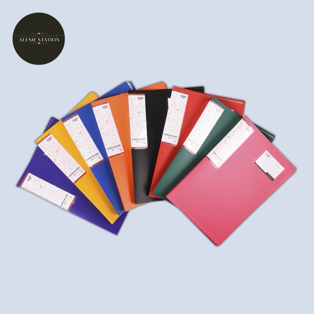 Jual Folder One Clear holder 40 pocket Folio Fc folder one/dok keeper ...