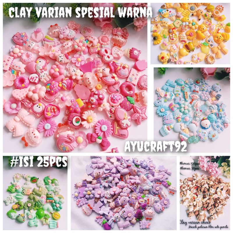 Jual Clay karakter edisi warna 25pcs | Shopee Indonesia