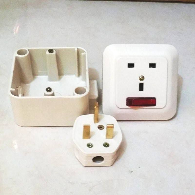 Jual stop kontak AC BROCO set ORIGINAL / steker AC Broco /colokan Broco ...