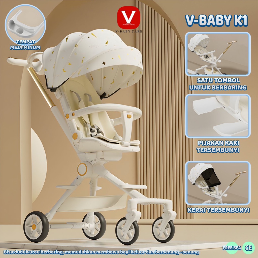 Jual V-BABY CARE / STROLLER BABY/BABY STOLLER/KERETA DORONG BAYI/KURSI ...