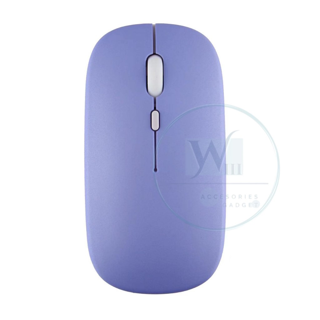 Jual Macaron mouse silent wireless rechargeable dual mode bluetooth 3.0 ...