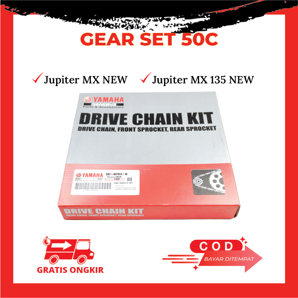 Jual Rantai Set Gear Gir set Motor Yamaha Jupiter MX 135 New Jupiter MX New Kode 50C | Shopee ...