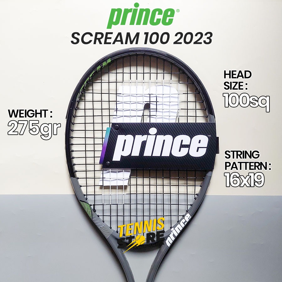 Jual Raket Tenis Pemula Prince SCREAM 100 / Grey | Shopee Indonesia