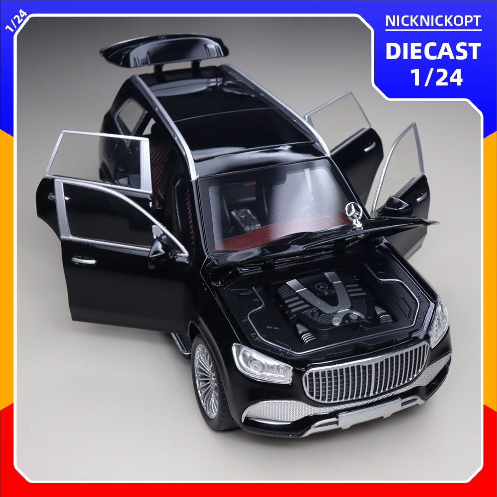 Jual Miniatur Mobil 1:24 Maybach GLS600 black Diecast Skala Mainan ...