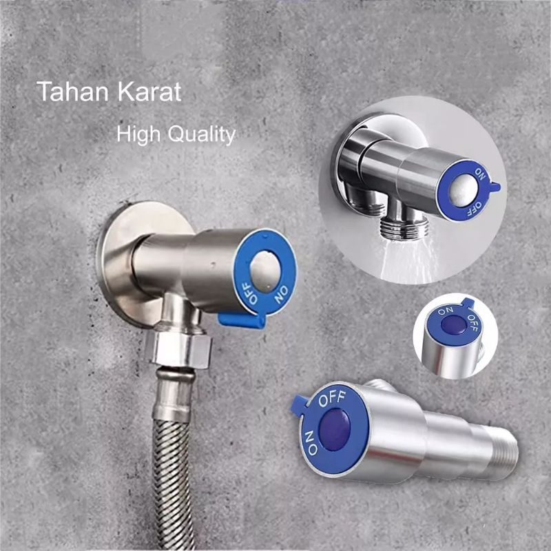 Jual Stop kran Stainless sus 304 single dan cabang on/off Stop kran ...