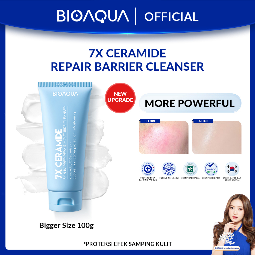 Jual BIOAQUA 7X Ceramide Moisturizer Cleanser Cuci Muka 100g Gentle ...