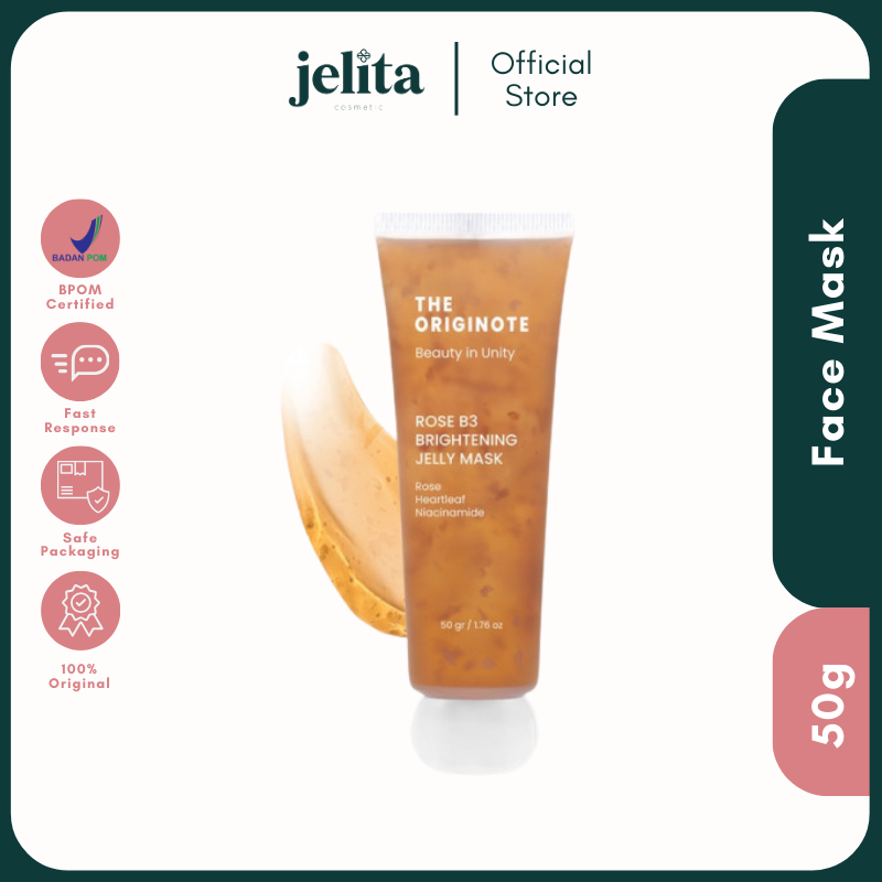 Jual Jelita Cosmetics - The Originote Rose B3 Brightening Jelly Mask ...