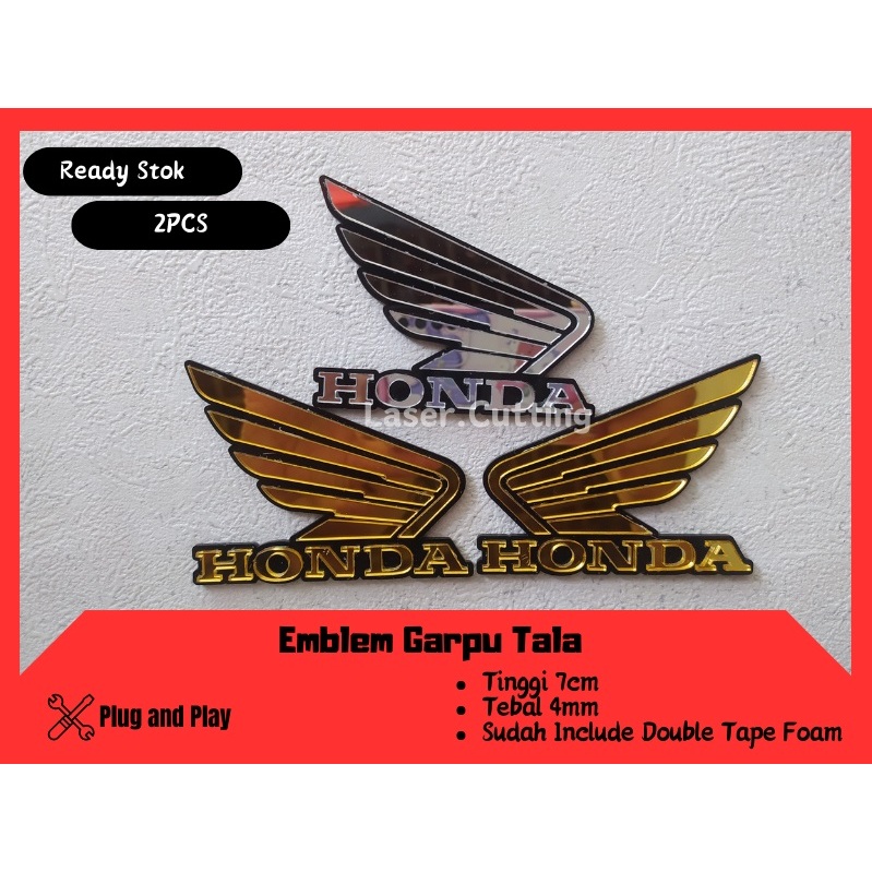 Jual EMBLEM LOGO MOTOR HONDA AKRILIK MURAH LOGO SAYAP HONDA SEPASANG ...