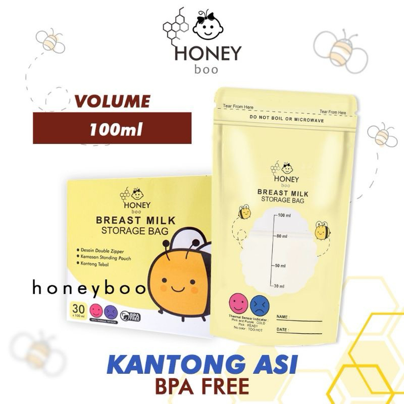 Jual Honey Boo - Kantong Asi Breast Milk Plastik Asi 100ml (2 box ...