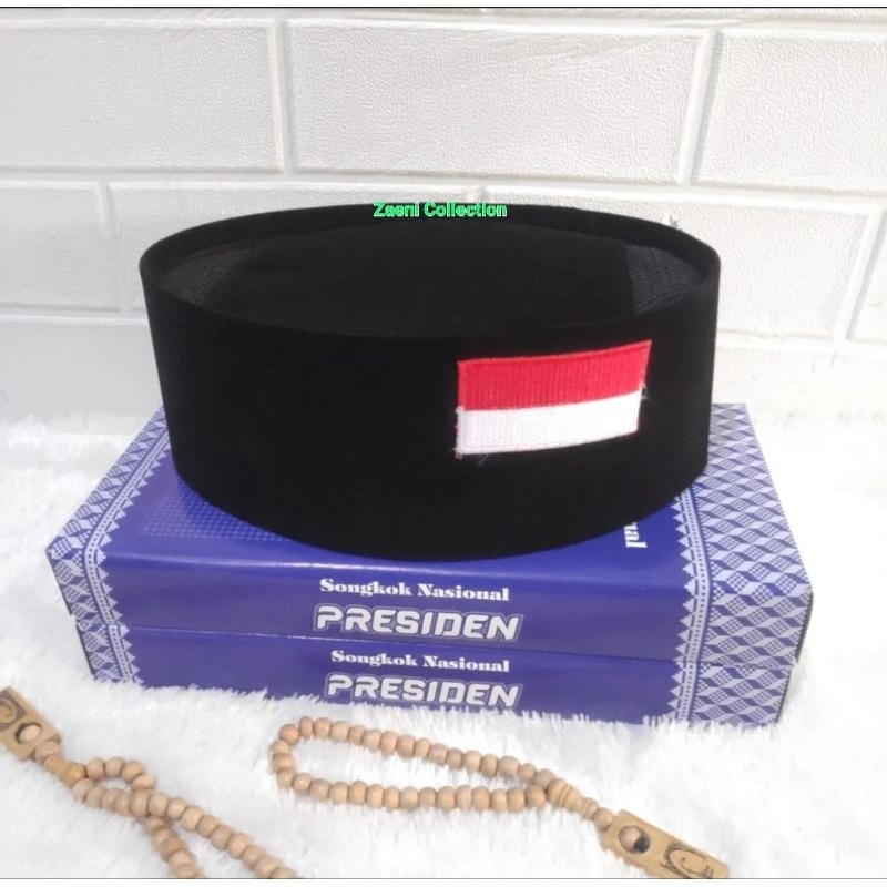 Jual peci palestina / songkok hitam gambar bendera palestina/ peci ...