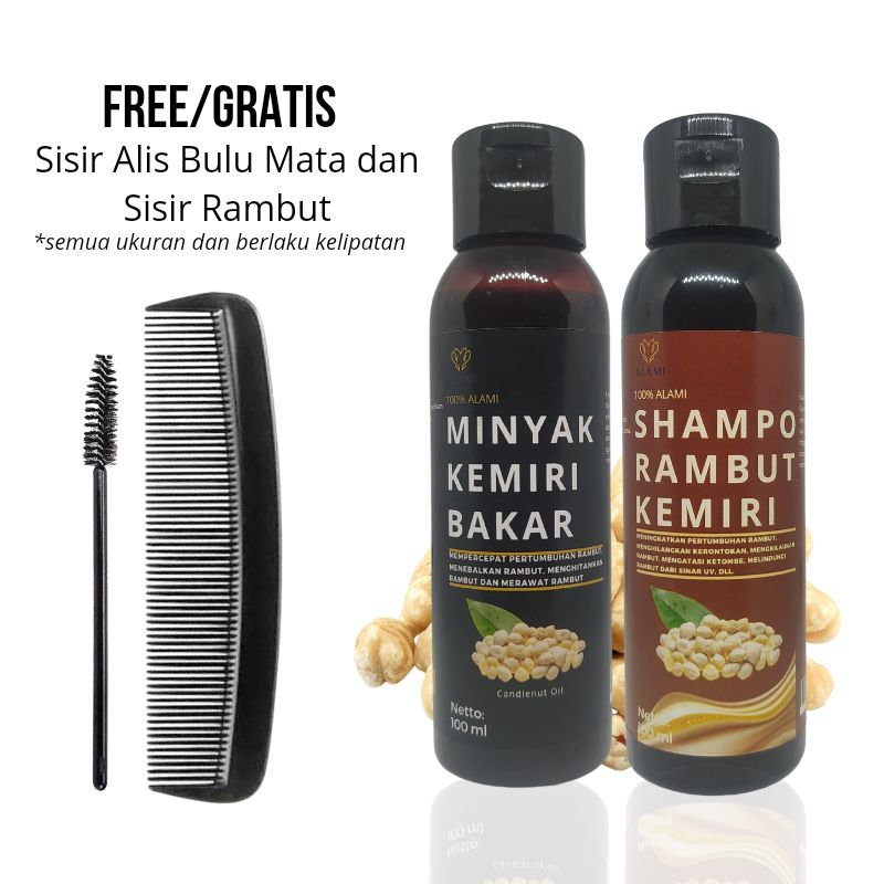 Jual Paket Penumbuh/Penyubur Rambut Minyak Kemiri & Shampo Kemiri Alami ...