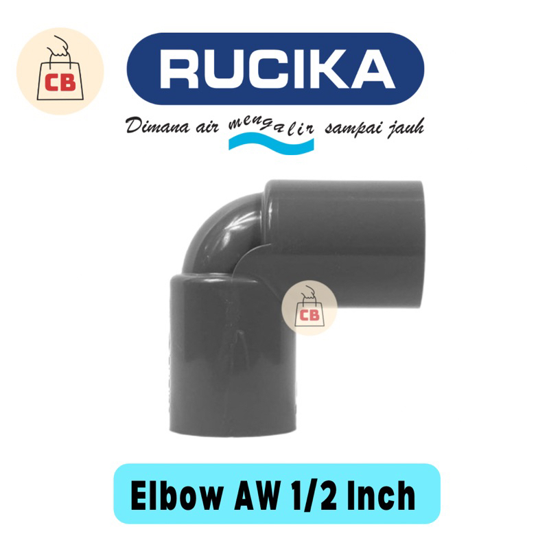 Jual Knee AW Elbow AW 1/2 Inch Fitting Pipa PVC RUCIKA | Shopee Indonesia