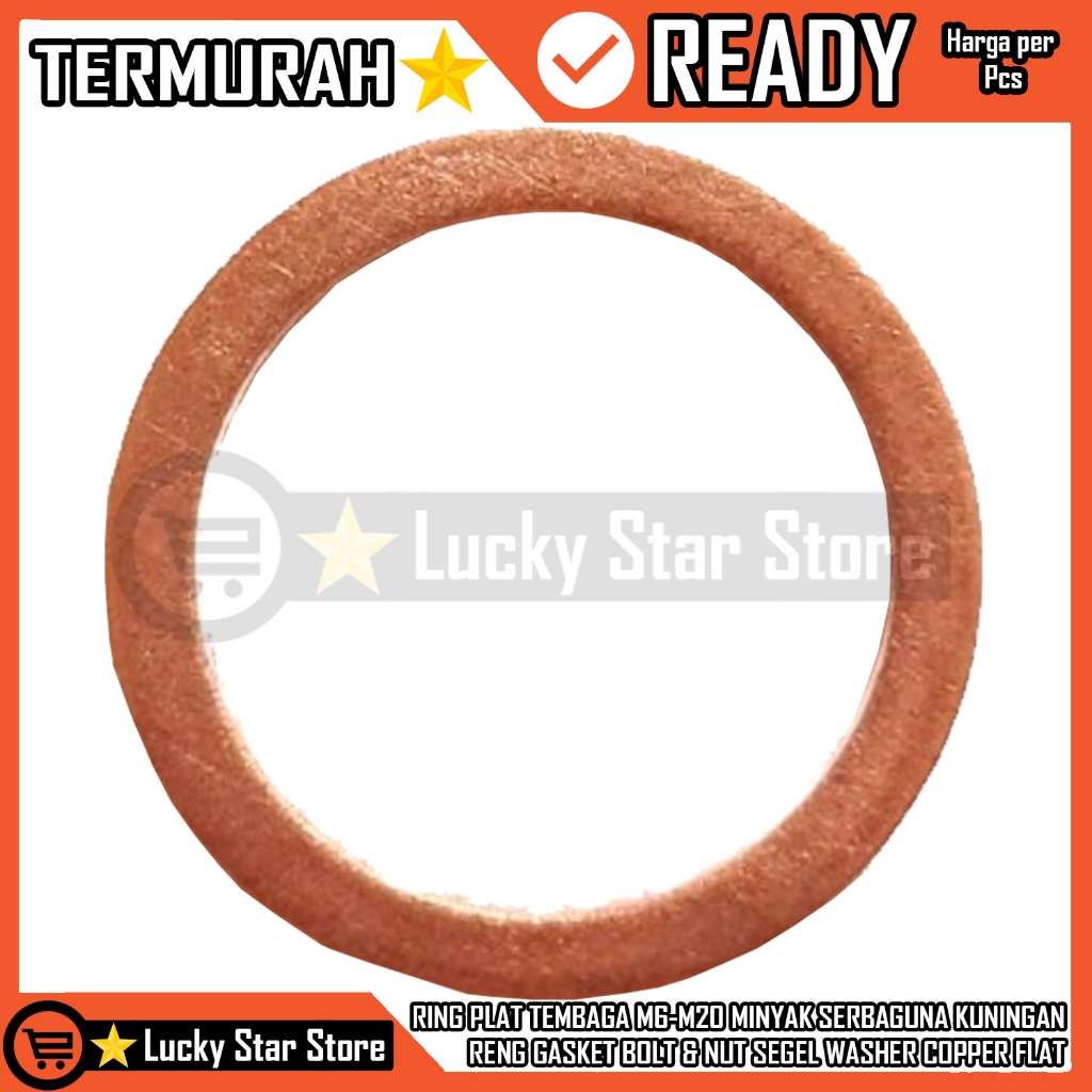 Jual RING PLAT TEMBAGA MINYAK SERBAGUNA MULTIFUNGSI WARNA KUNING M6-M20 ...