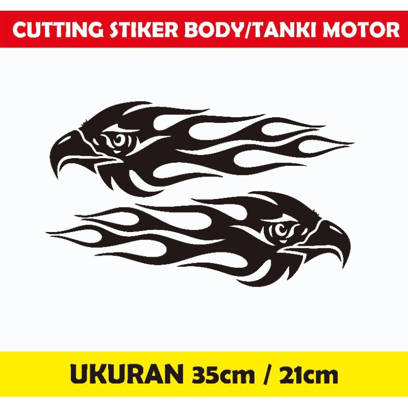 Jual Cutting stiker tribal motif elang/stiker motor/stiker tanki/stiker ...
