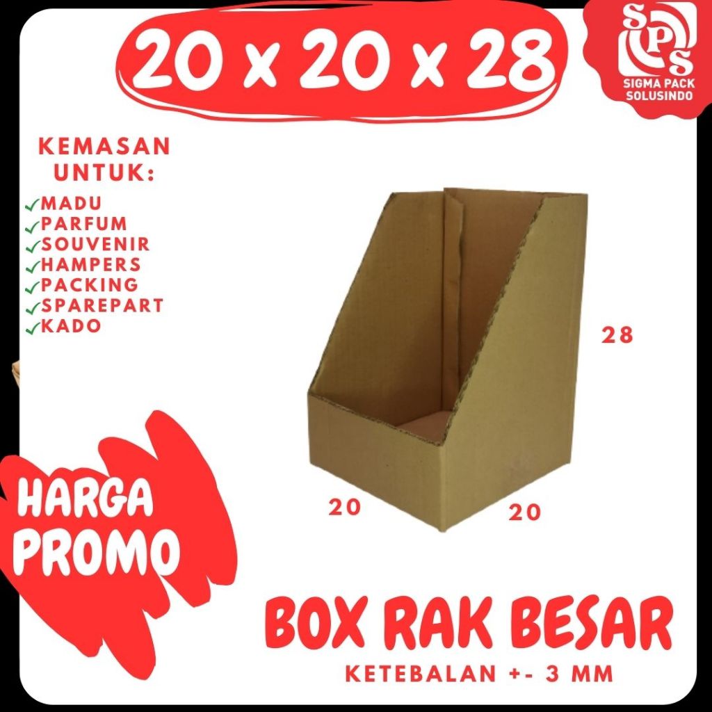 Jual Box Rak Besar 20x20x28 Box File Dus Packing Kotak Kemasan Karton ...