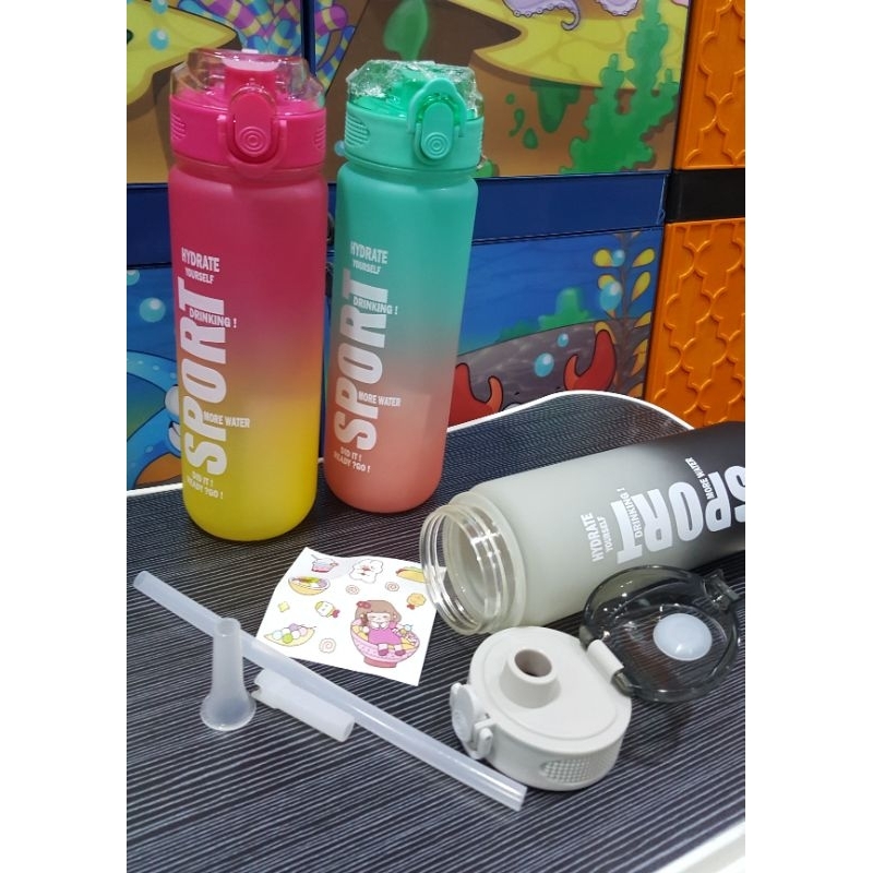 Jual botol air viral/botol air sport pelangi/botol anak/botol minum ...