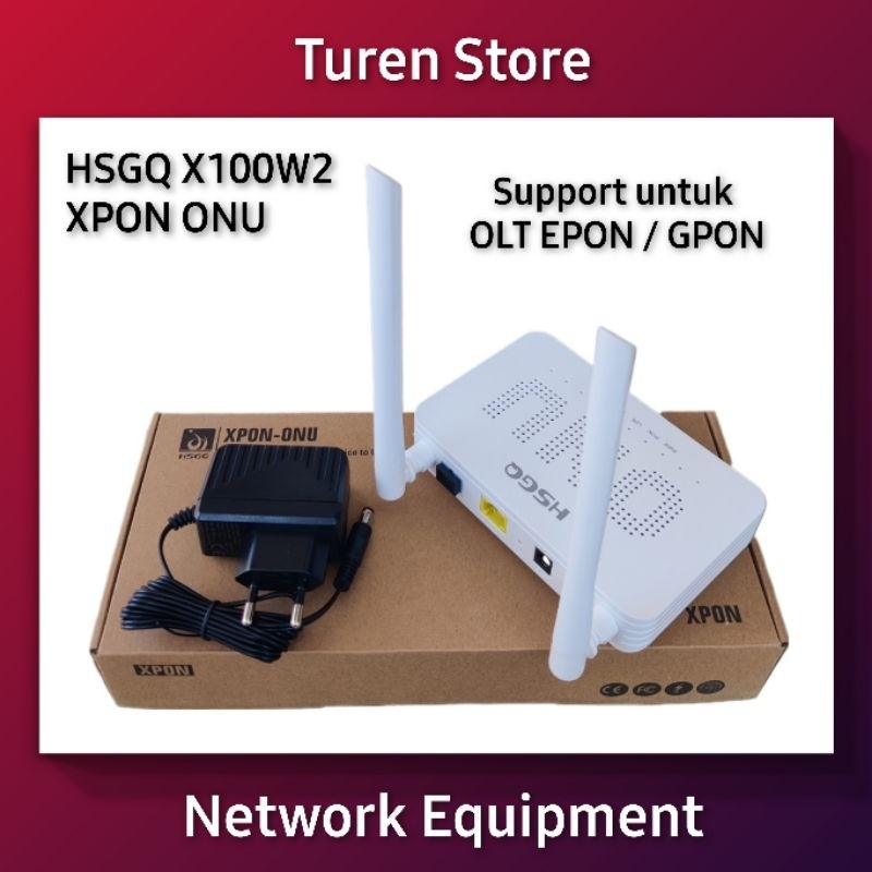 Jual HSGQ X100W2 Modem XPON ONU ONT 1GE + 2.4GHz WiFi support OLT EPON & GPON 1 Gigabit Ethernet ...