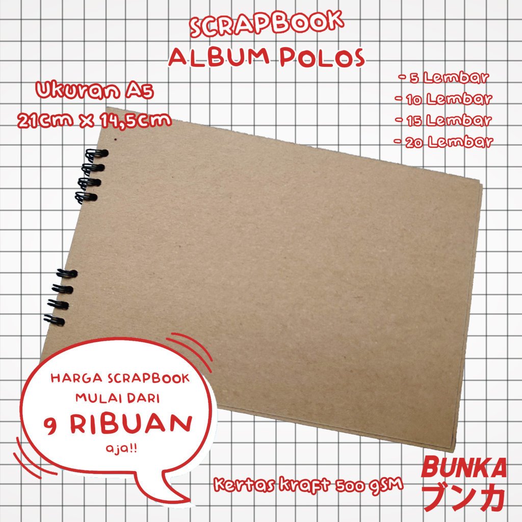 Jual SCRAPBOOK A5 POLOS scrapbook album polos buku coklat Kertas Kraft ...