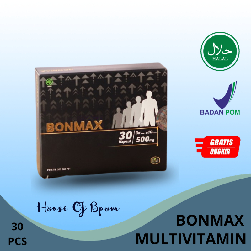 Jual BONMAX KAPSUL PENINGGI HERBAL/ NAIK 5-15 CM/ BANTU TINGGIIN BADAN | Shopee Indonesia