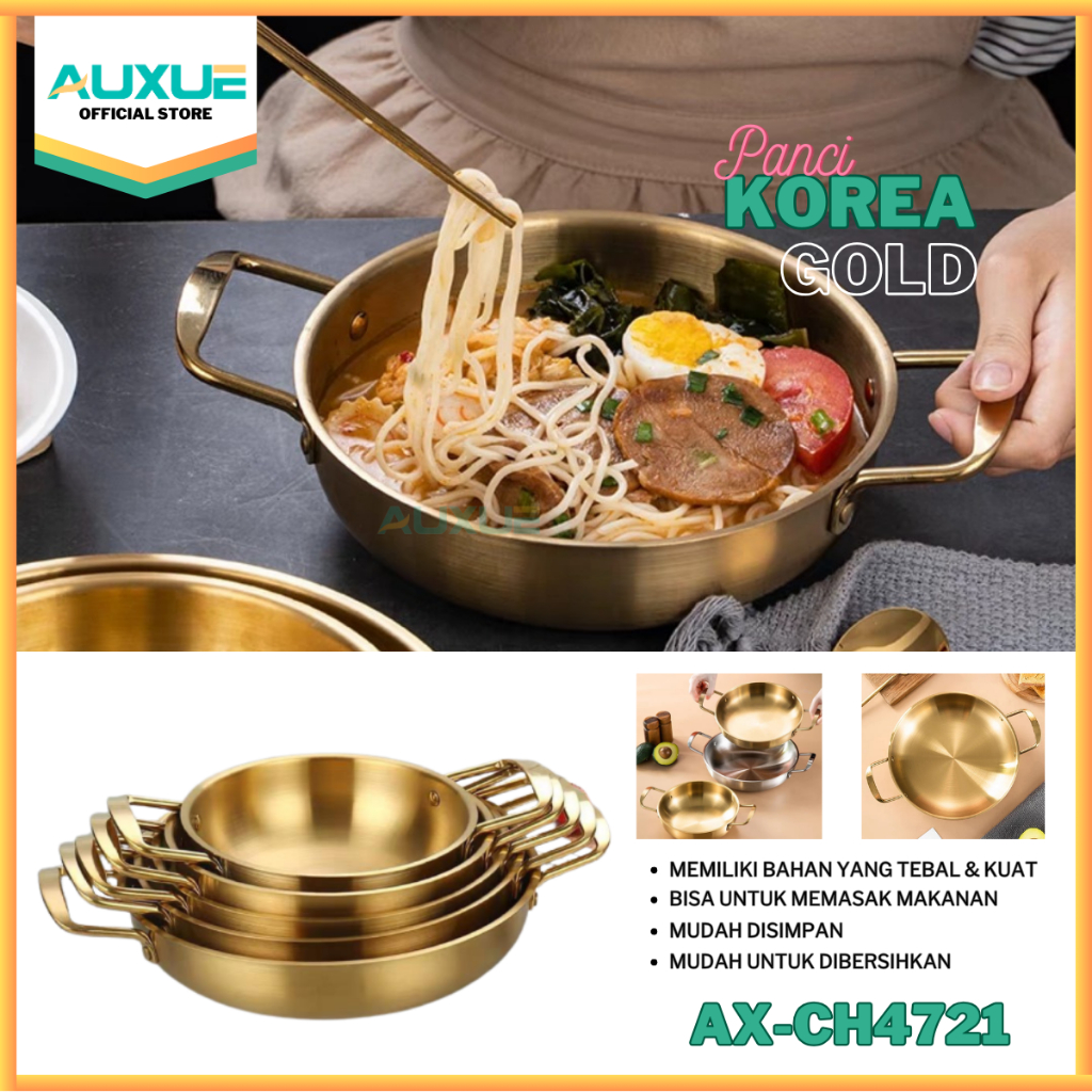 Jual AUXUE【COD】Panci Ramen Korea Noodle Soup Pot Stainless Steel Tanpa ...