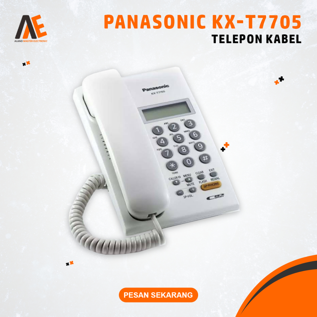 Jual Telepon Kabel Panasonic KX-T7705 Dinding Rumah Kantor Indihome Bank | Shopee Indonesia