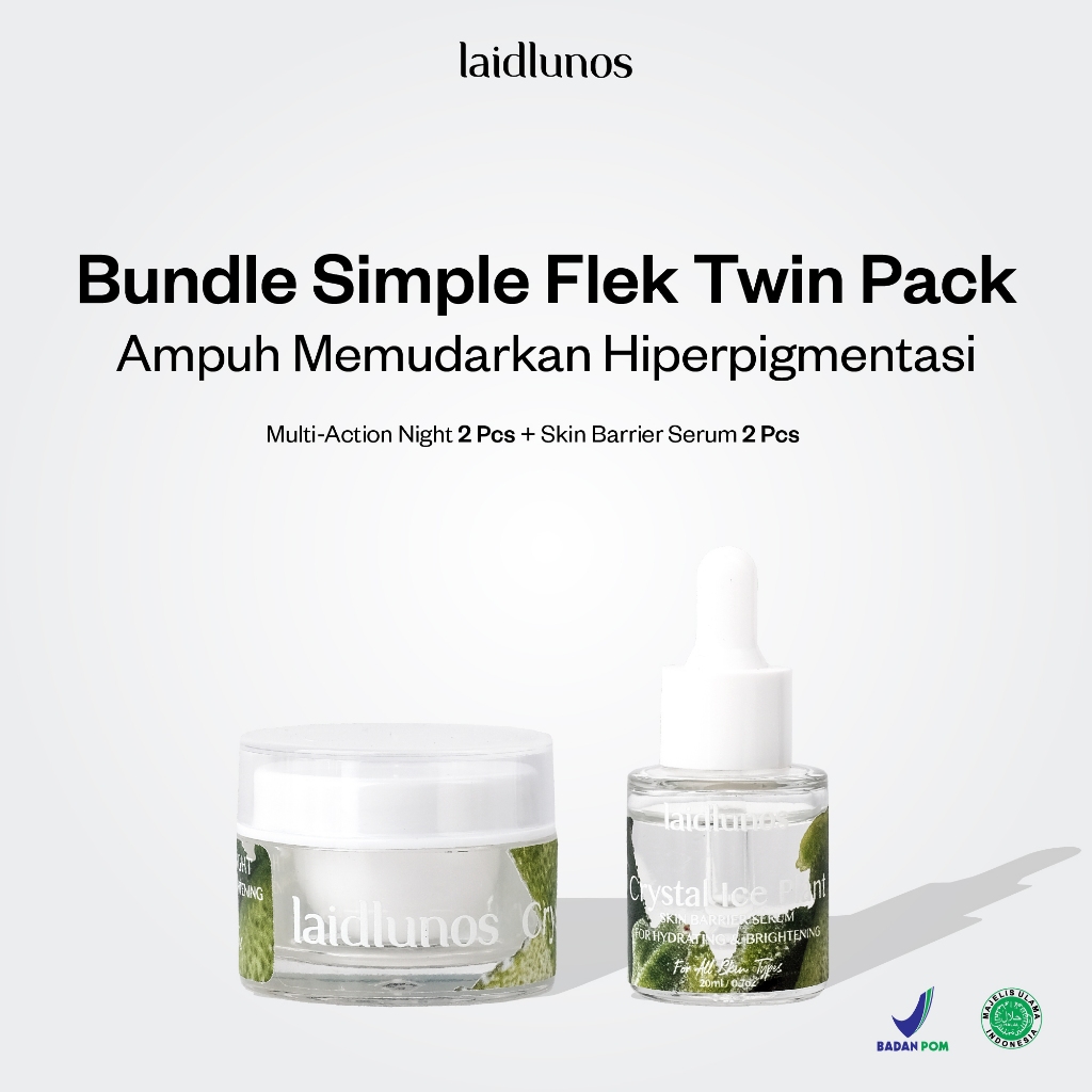 Jual LAIDLUNOS Simple Flek Twinpack - Brightening Anti Flek Hitam Paket Skincare Skin Barrier ...