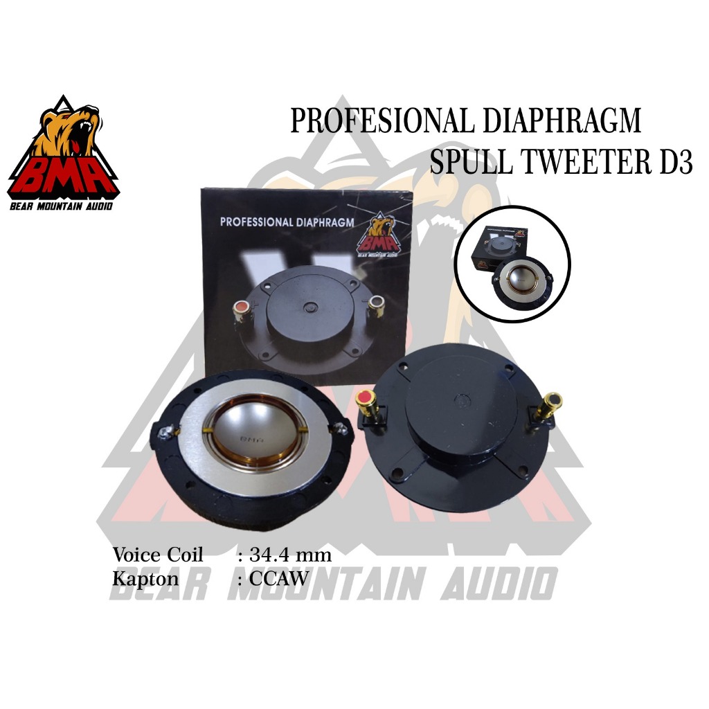 Jual Spull BMA D3 34.4 mm Spul Spool Tweeter Twiter Driver BMA D3 Original | Shopee Indonesia