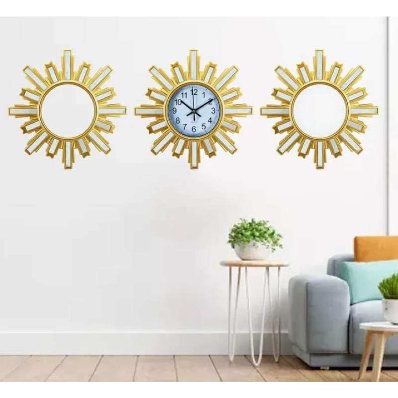 Jual (WAJIB CEKOUT BUBBLE&KARDUS) Jam Dinding Sultan Set Isi 3 Wall ...