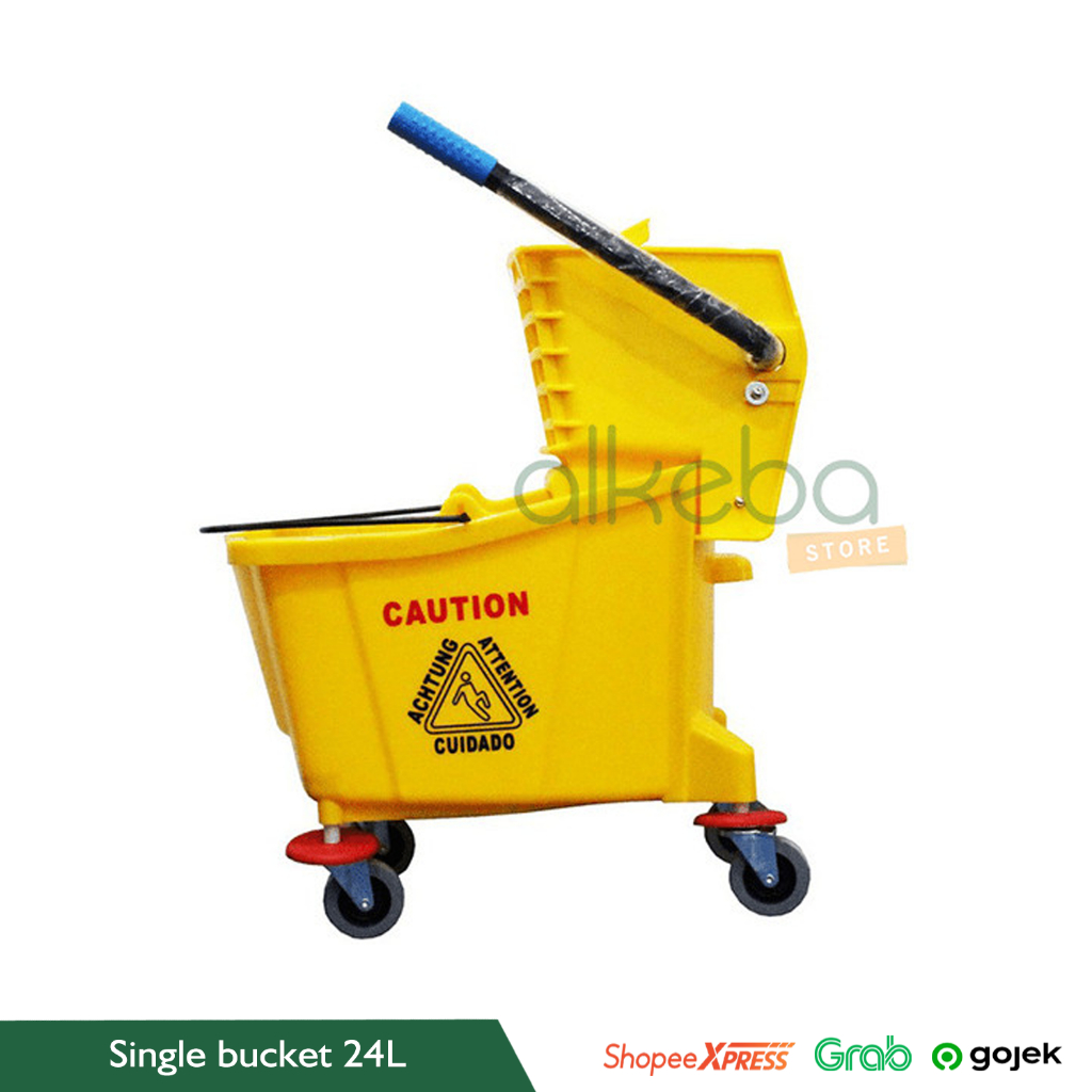 Jual Single Bucket mop trolley 24 Liter 32 Liter Ember troli dengan ...