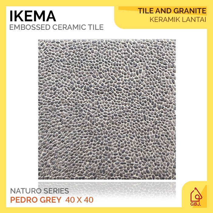 Jual KERAMIK IKEMA 40 X 40 PEDRO GREY / KERAMIK LANTAI TEKSTUR BATU ...