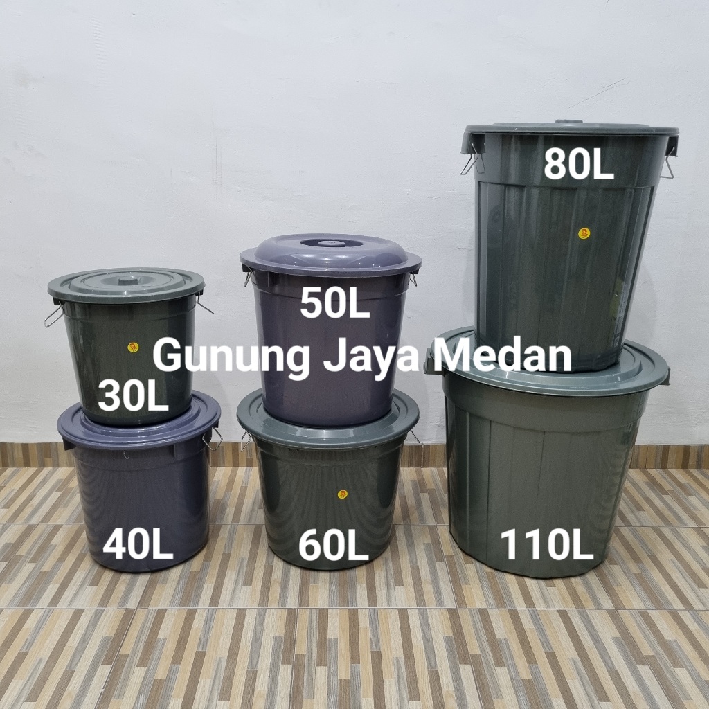 Jual Tong Air Plastik Bertutup Berbagai Ukuran Tempat Penampungan Air Outdoor Toilet Jumbo ...
