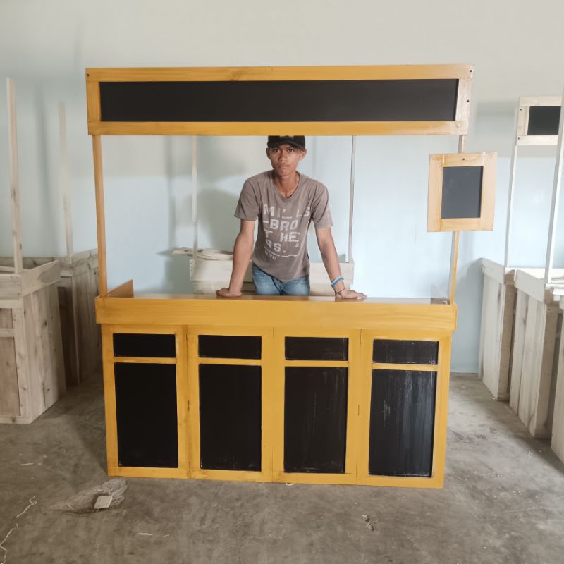 Jual Meja booth portable+3pintu+1laci | Shopee Indonesia