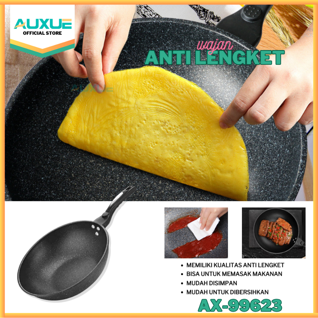 Jual AUXUE【COD】Panci Teflon / Wajan Batu Medis Anti Lengket Multifungsi ...