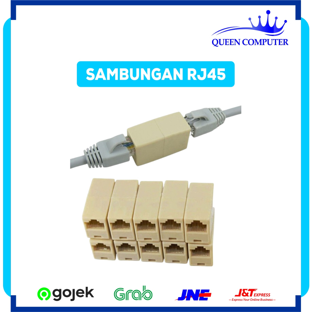 Jual Sambungan Kabel Lan RJ45 Konektor / 8 Pin Rj45 / Barel RJ45 ...