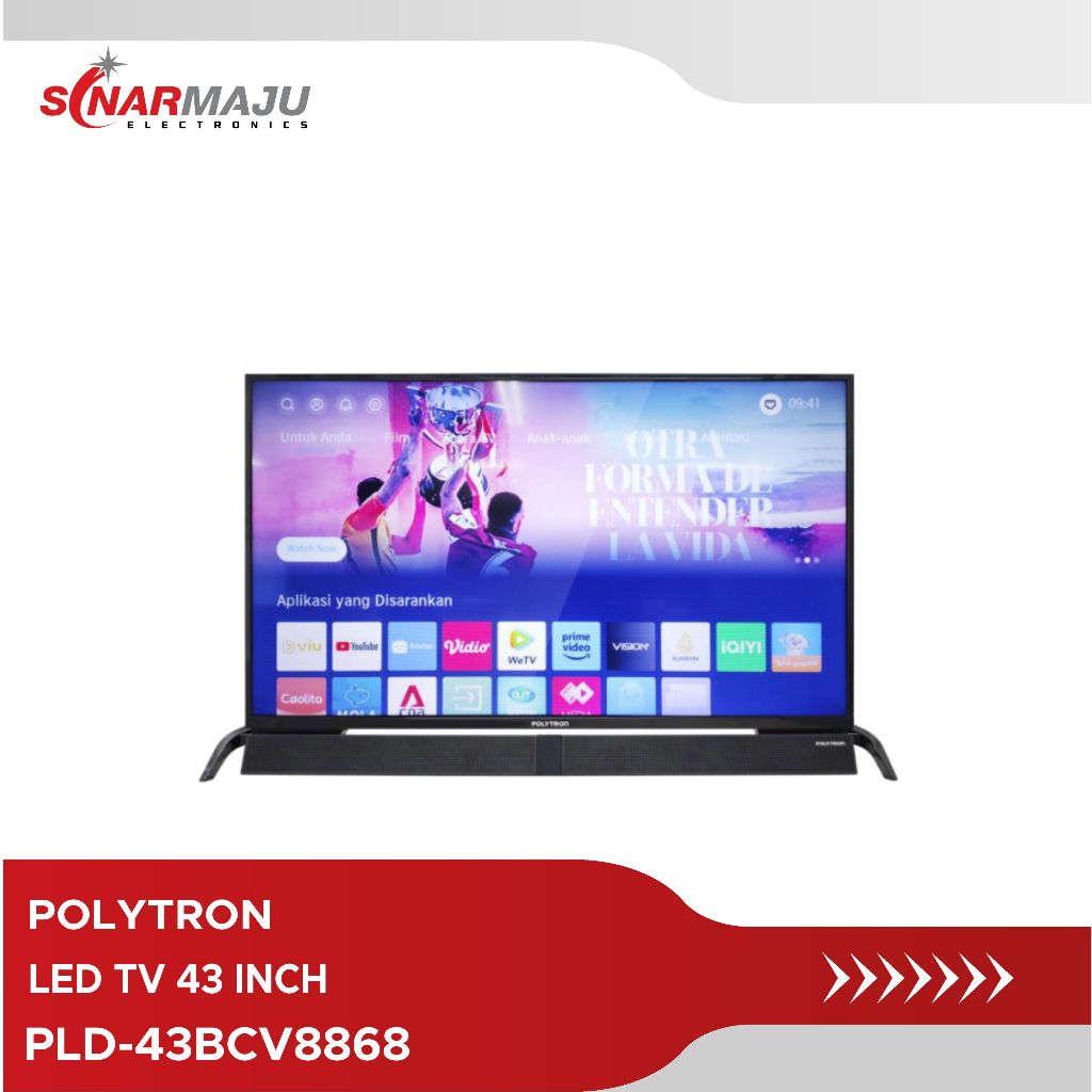 Jual LED TV 43 Inch Polytron Smart TV PLD-43BCV8868 / PLD 43BCV8868 ...