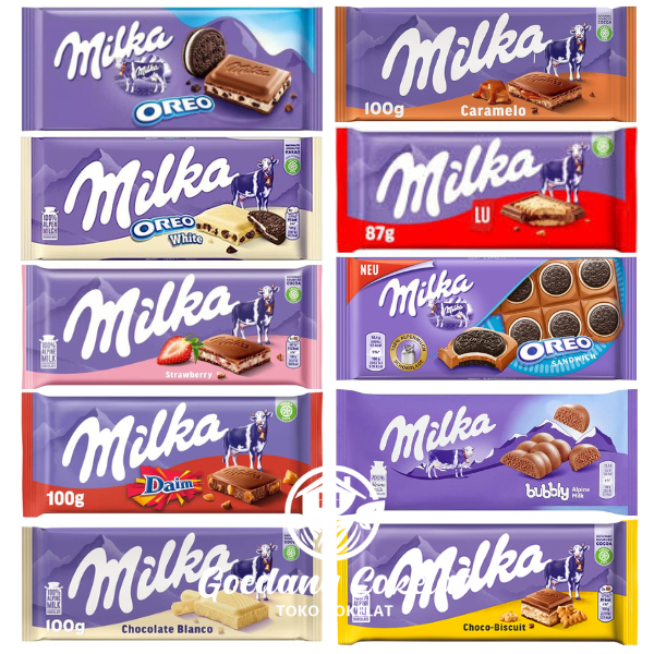Jual Milka Alpine Milk Chocolate Daim Caramel Bubbly Chocolate Cokelat ...