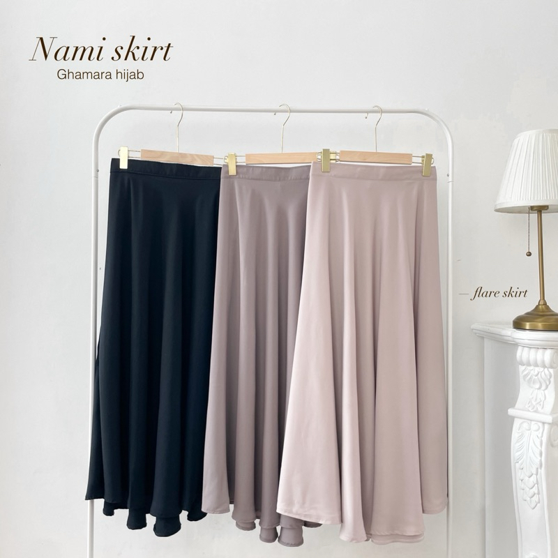 Jual Ghamara • NAMI SKIRT polos | flare skirt | rok polos payung | rok ...