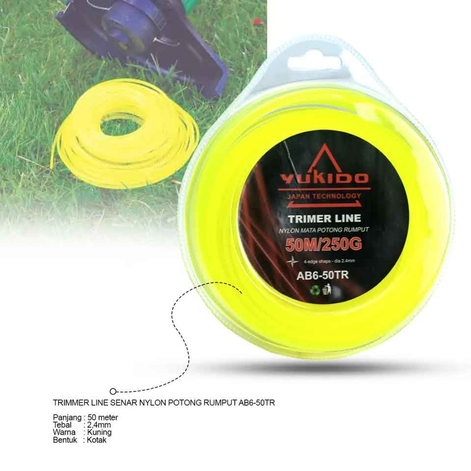 Jual Trimmer Line 50m Tali Senar Nylon Cutter Mesin Potong Rumput Brush Cutter | Shopee Indonesia