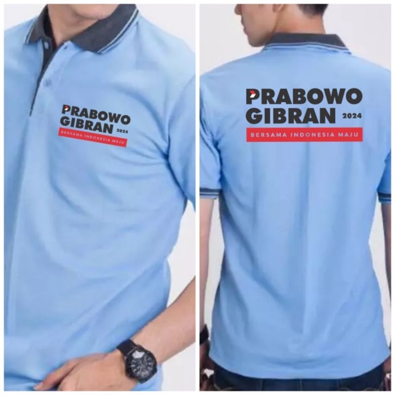 Jual KAOS POLO BIRU MUDA PRABOWO GIBRAN kaos tim pemenangan Prabowo ... Jual KAOS POLO BIRU MUDA PRABOWO GIBRAN kaos tim pemenangan Prabowo ...