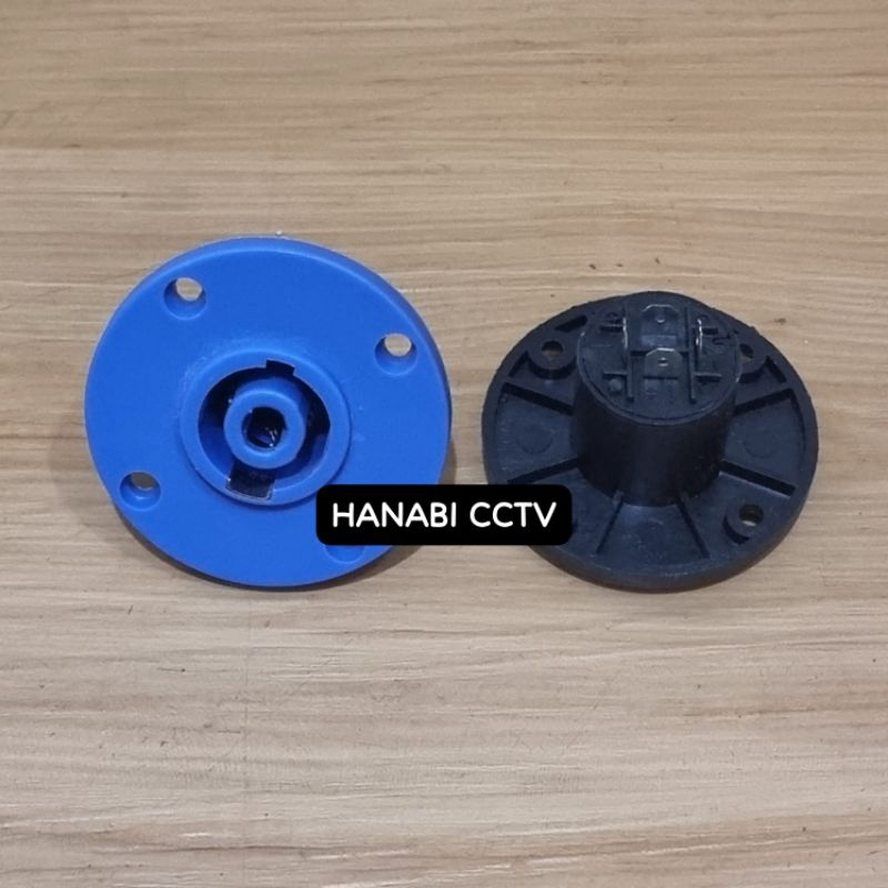 Jual Socket Spikon Bulat Hitam Biru 4p Round Soket Female | Shopee ...