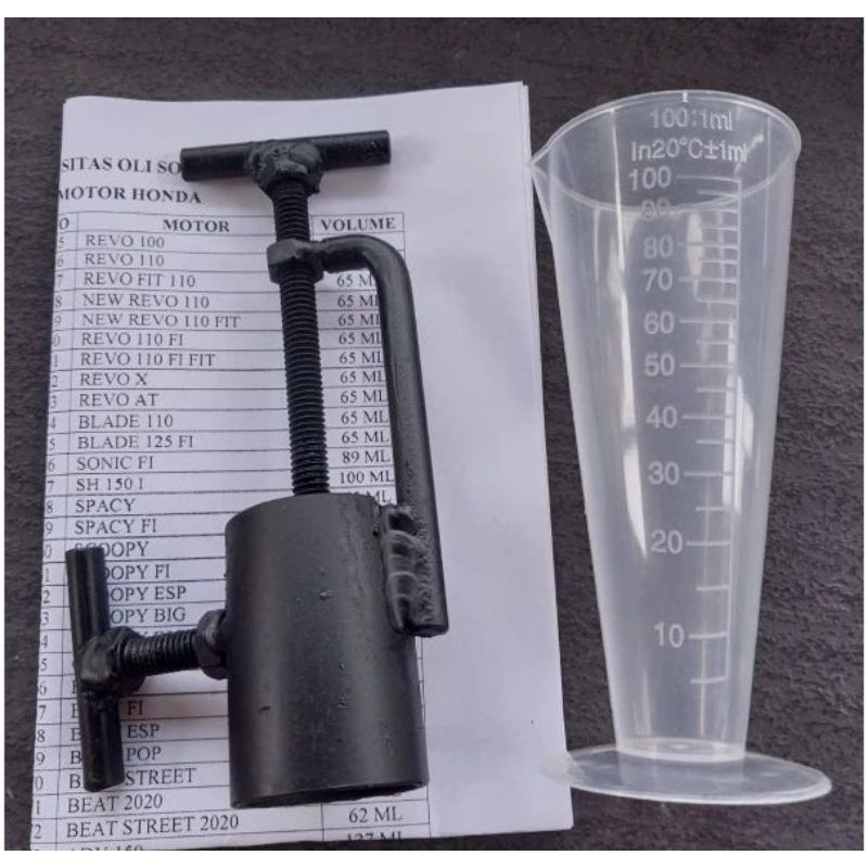 Jual treker sok depan motor + gelas takar uk 100ml | Shopee Indonesia