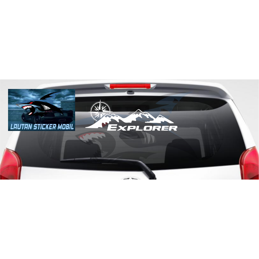 Jual stiker kaca belakang mobil stiker kompas explorer keren | Shopee ...