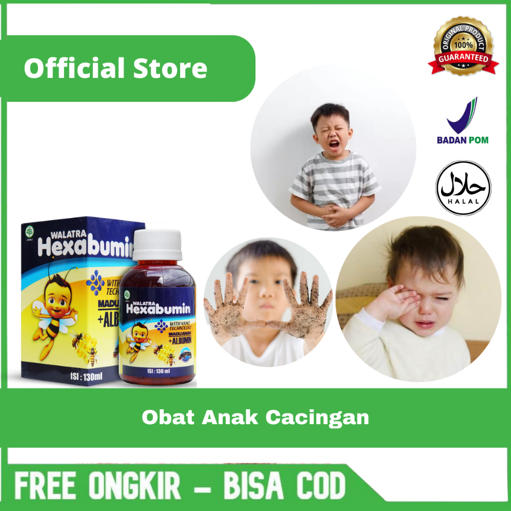 Jual Obat Cacing Untuk Anak, Obat Anak Cacingan, Cacing Kremi, Tidak ...