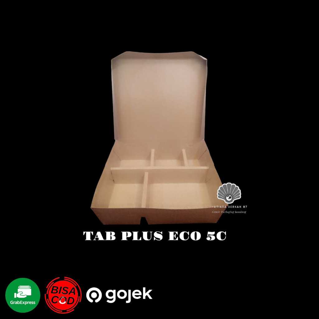 Jual Box Bento 5 Sekat Tab ECO Kraft | Shopee Indonesia