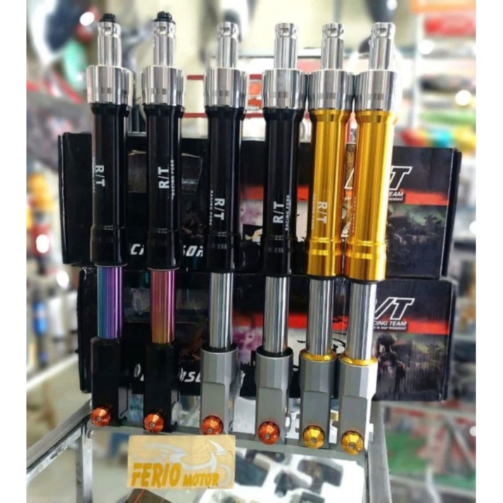 Jual Shock Depan Up Side Down RT Stage 6 As Rainbow CROM Mio Vario ...