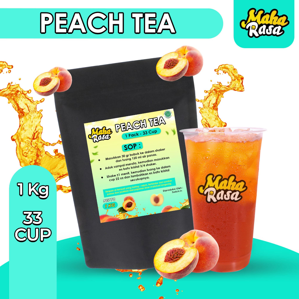 Jual Maha rasa Bubuk minuman rasa peach tea Minuman Premium 1 kg ...